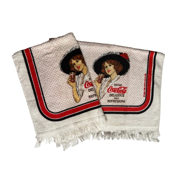 CANNON | Kitchen | Vintage Coca Cola Kitchen Hand Towel Set 984 Retro ...